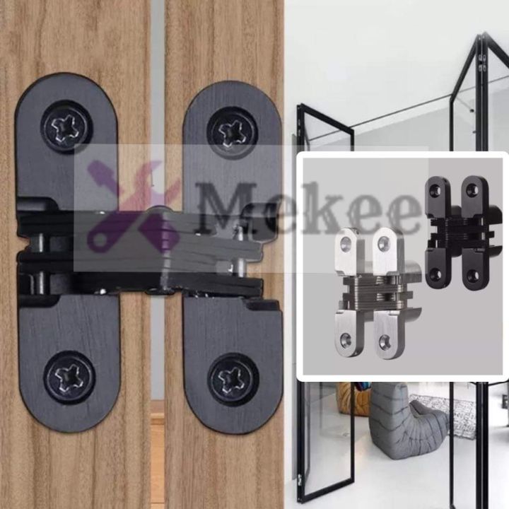 Hidden invisible 180 degree hinge conceal mounted foldable wood door ...