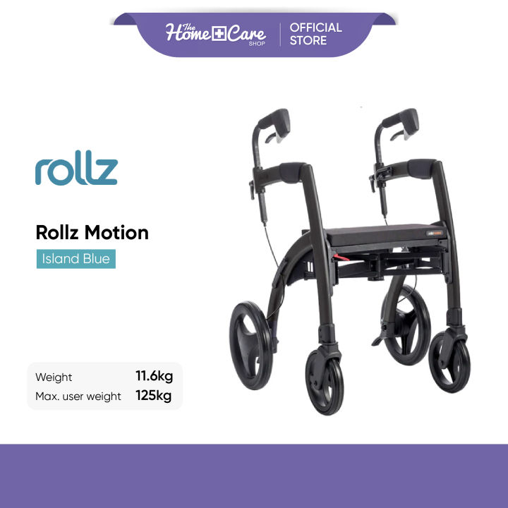 ROLLZ Motion Rollator Wheelchair Mobility Aid Walker - Matt Black | Lazada