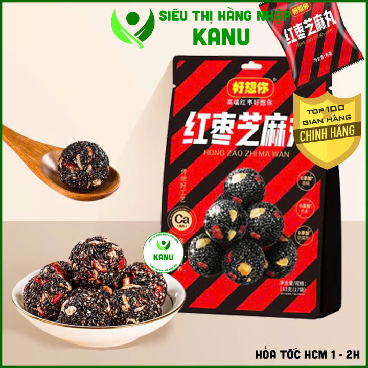 Bánh dinh dưỡng mè đen óc chó táo đỏ kỉ tử 153g | Lazada.vn