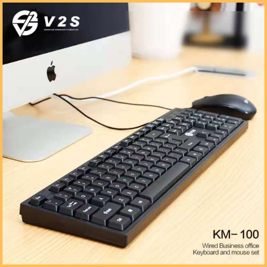 V2S KM100 Wired Business Office Keyboard and Mouse Combo Set | Lazada PH