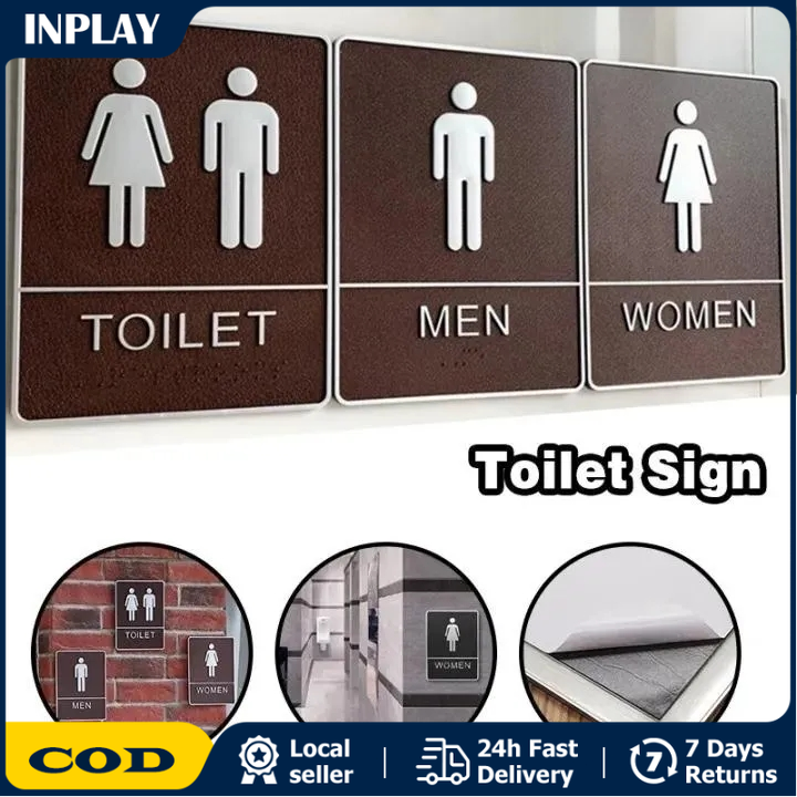 Toilet Signs Restroom Signage Creative Man&Woman Toilet Signs Prompt ...