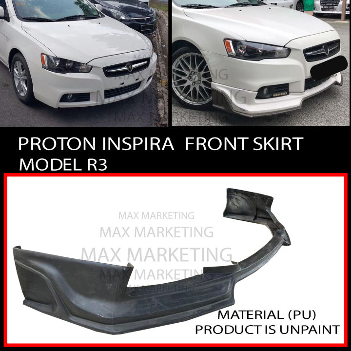 PROTON INSPIRA R3 FRONT SKIRT PU BODYKIT New Unpainted Proton Skirt Proton Inspira R3 Accessories Lazada Lazada