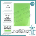 Clear Document Folder L-Type A4 Colored Clear Folder (12) PCS Ltype ...