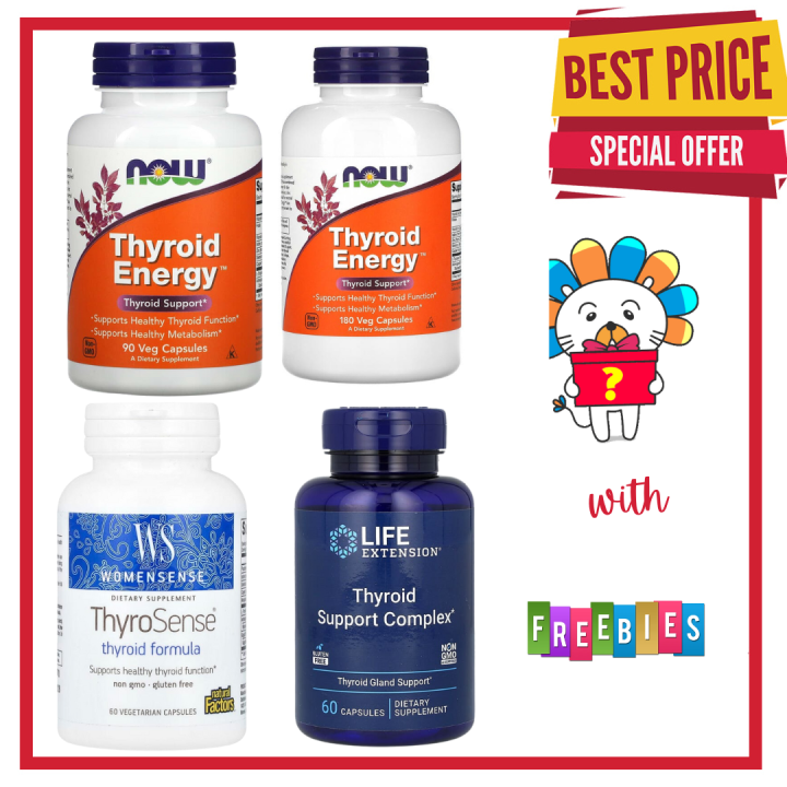 Life Extension Thyroid Support Complex / Now Thyroid Energy / Natural ...