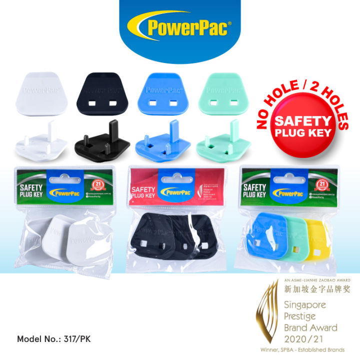PowerPac Socket Plug Key 2 Pin To 3 Pin UK / Child Baby Safety ...