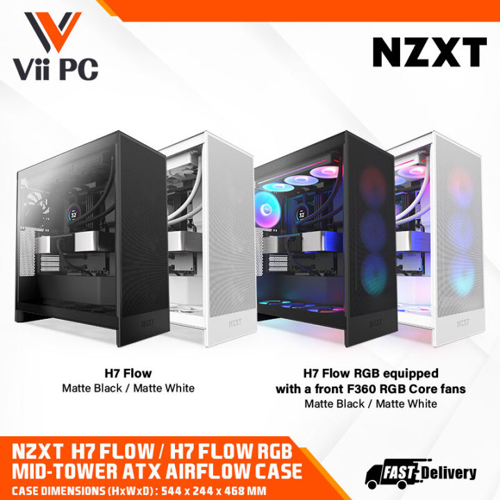 NZXT H7 2024 New ATX AIRFLOW Case, H7, H7 Flow, H7 Flow RGB or NON RGB ...
