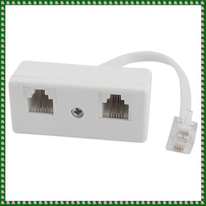 (OHIE) 6P4C RJ11 Male to Dual Female Telephone Line Splitter Connector ...