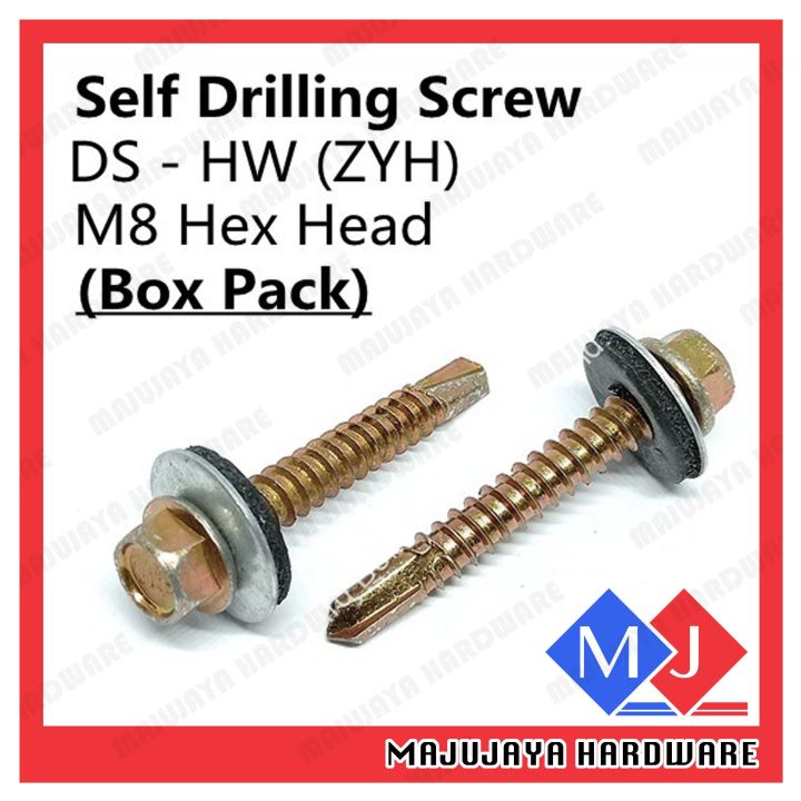 MK Hex Self Drilling Screw Skru Bumbung Skru Atap Skru Besi DS-HW ...