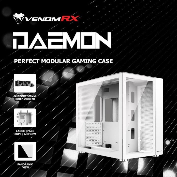 Casing / Case Daemon White Venomrx - ATX Venomrx Casing Gaming Daemon ...
