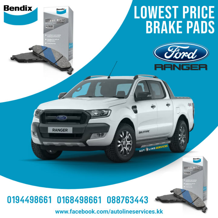 Ford Ranger T6 Bendix Metal King Titanium Original Genuine Brake Pad ...