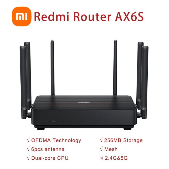 Xiaomi Redmi AX6 S Wifi Router AX6S High Speed Mesh 256M Storage 2.4G 5.0GHz Dual-Band With 6 ...