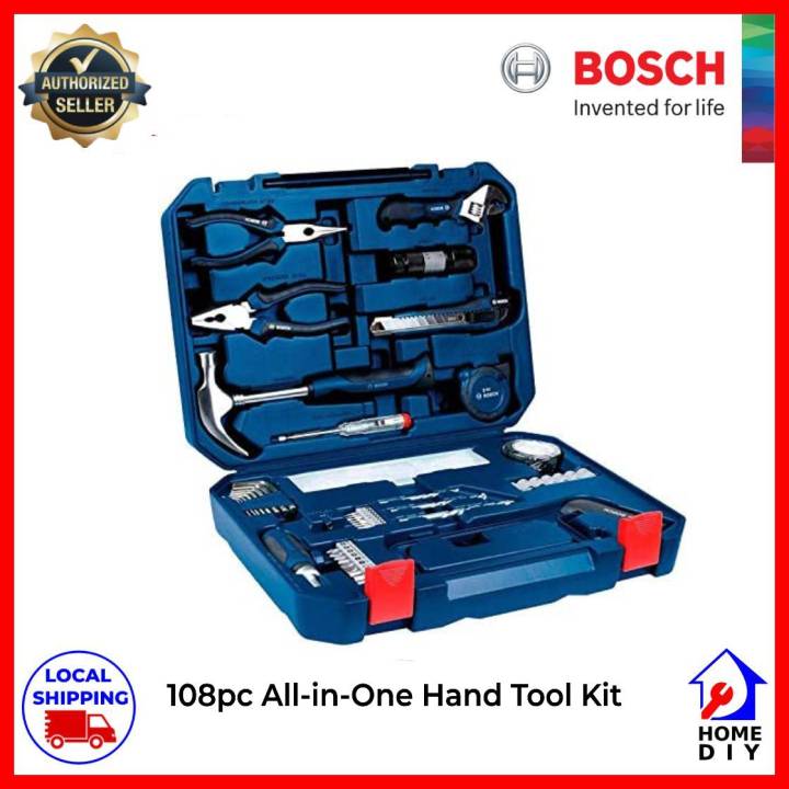 Bosch All-in-One Metal 108 Piece Hand Tool Kit | Lazada Singapore
