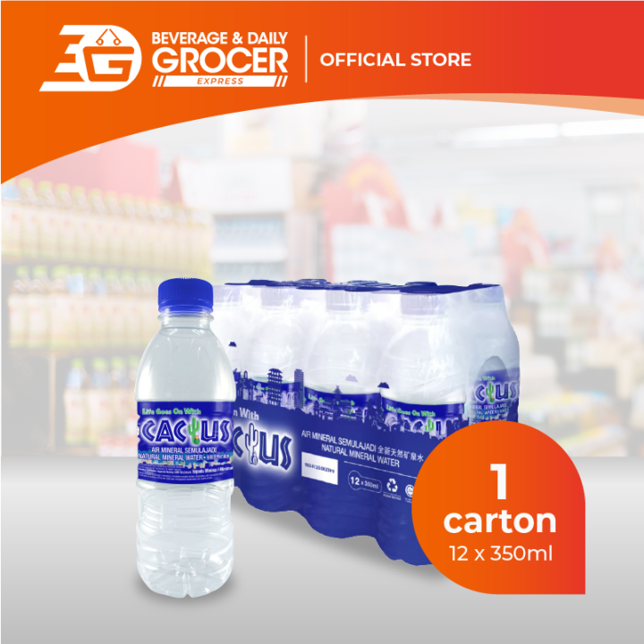 Cactus Mineral Water - Shrink Wrap 12 x 350ml (48 bottles) 4 Packs | Lazada