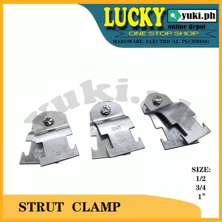 (EMT) STRUT CHANNEL CLAMP W/ SCREW & NUT 1/2" , 3/4" , 1" (1PAIR ...