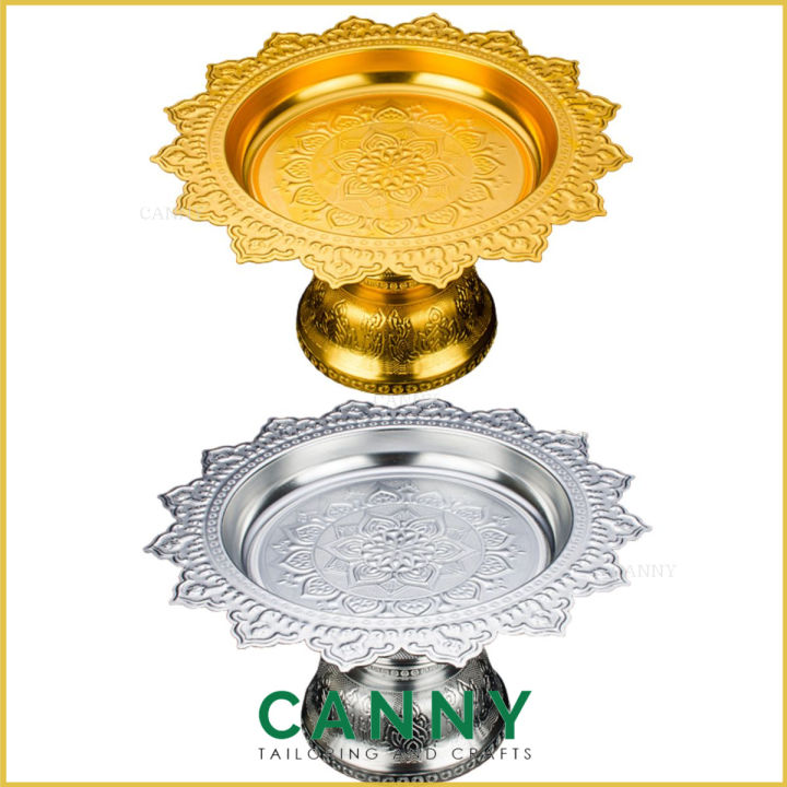 Dulang Hantaran Bulat Gold Silver 1 SET / DULANG HIASAN BUAH BULAT | Lazada
