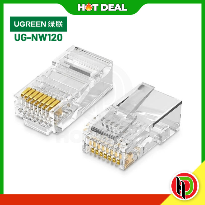 Hotdeal Ugreen Cat 6 Unshielded RJ45 Modular Plugs 100-Pack UG-NW120 ...