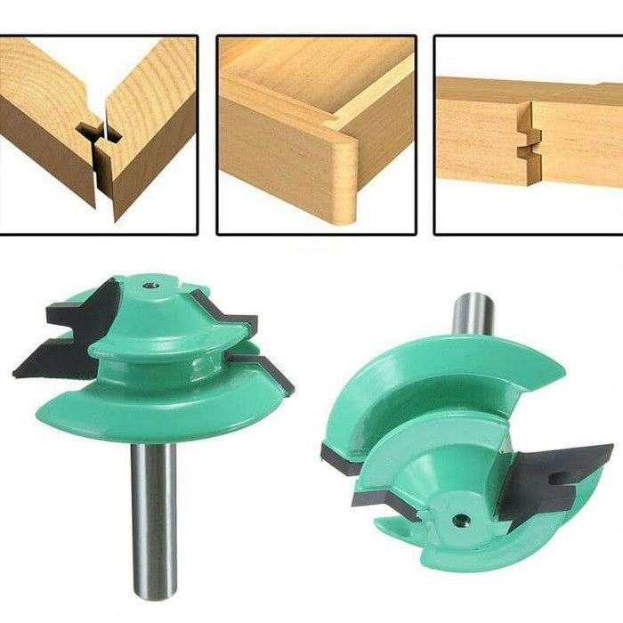 Mata Profil Tenon Router Bit 45 Derajat Trimmer Woodworking Mata Profil ...