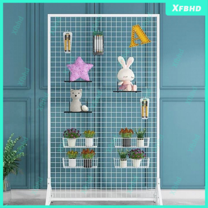 NIUWZ Besi Grid rak Grid rak barang kemas rak menegak Wire Mesh tadika ...