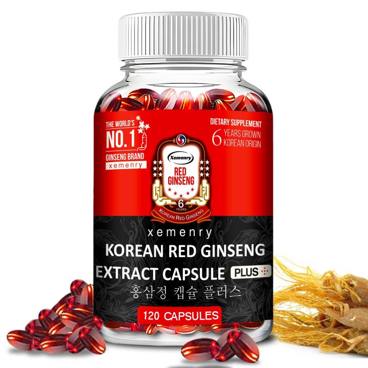 Korean red ginseng extract, all-in-one focus capsule para sa mga lalaki ...
