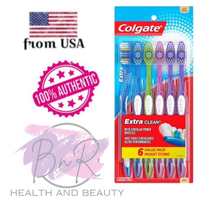 Colgate Extra Clean Toothbrush, Soft Toothbrush for Adults, 6 Count | Lazada PH
