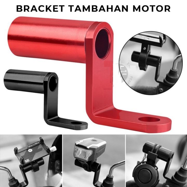 Bracket Tambahan Motor Di Spion Untuk Breket Holder HP Lampu Tembak ...