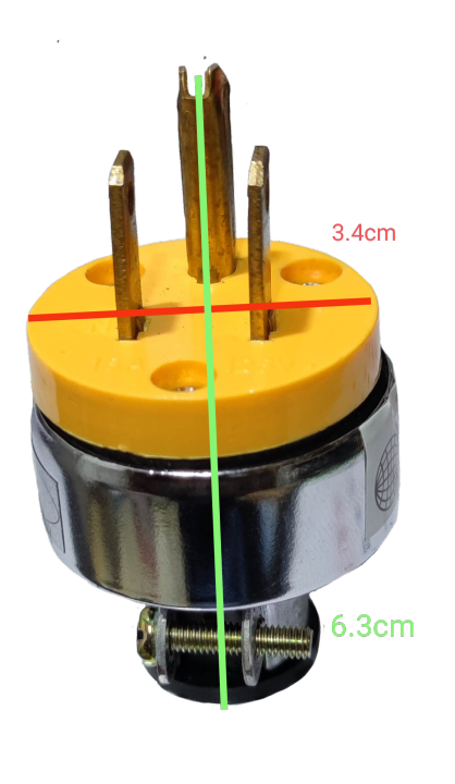 Plug with Ground Flat Pin 15A 125V AC with Metal Casing ( Surer ...