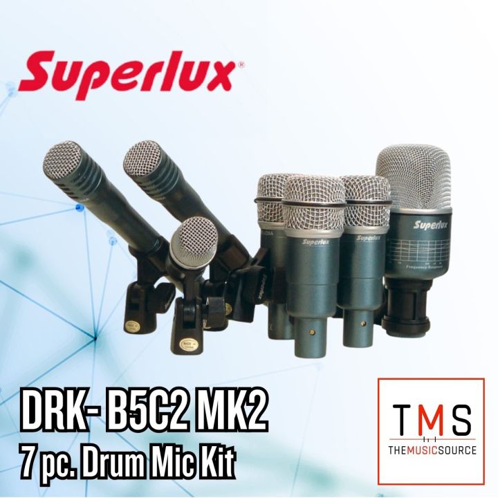 Superlux DRK- B5C2 MK2 - 7 pc. Drum Mic Kit | Lazada PH