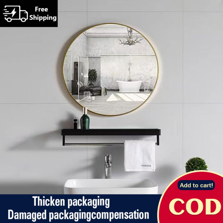 MIRROR 50*50*8 Round Wall Mirror For Bedroom, Bathroom, Living Room ...