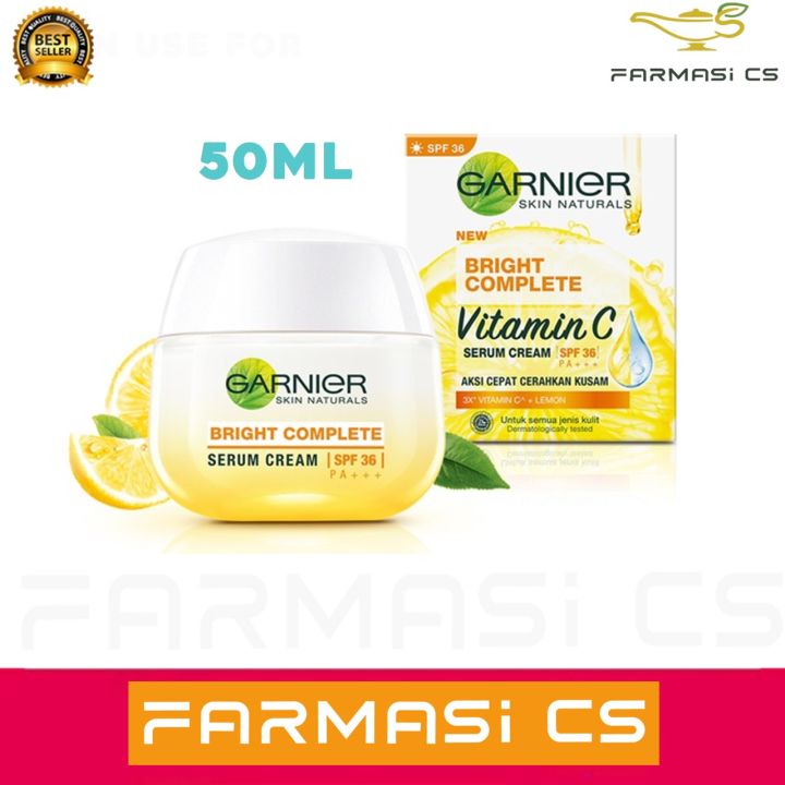 Garnier Bright Complete Whitening Serum Cream SPF 36/PA+++ 50ml EXP:08/ ...