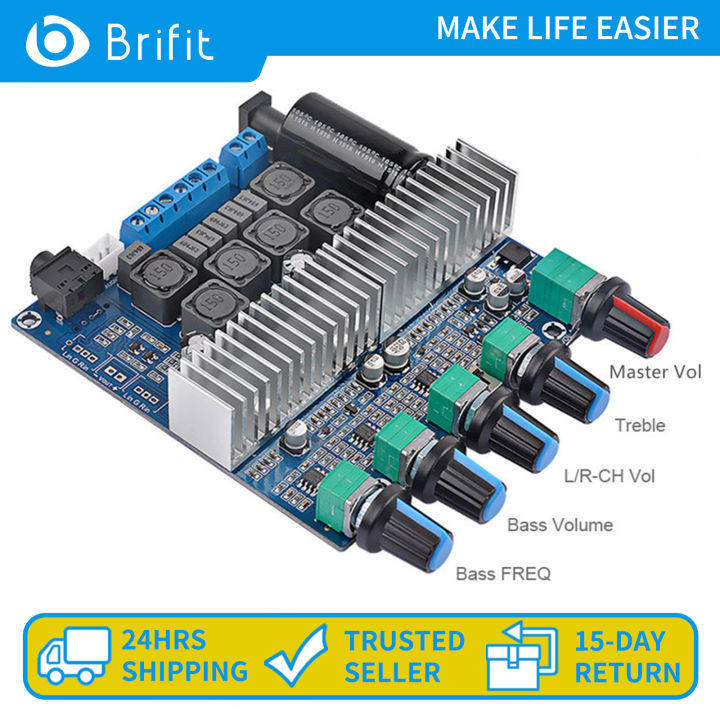 Brifit Bluetooth 5.0 TPA3116D2 Digital 2.1 Audio Amplifier Board 100W+50W+50W DC 12-24V | Lazada PH