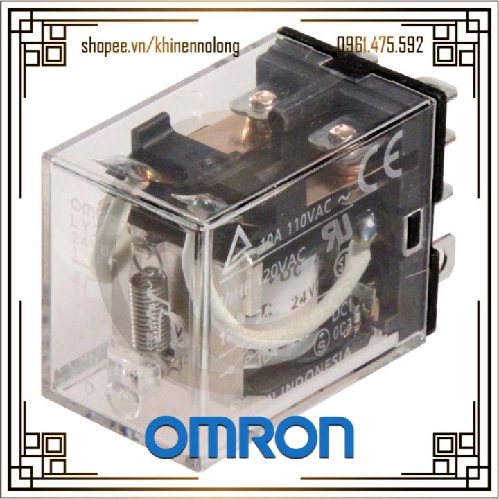 (Relay) Rơ Le Trung Gian 8 Chân Dẹt To OMRON LY2N 12V / 24V / 110V / 240V + Đế PTF08A | Lazada.vn