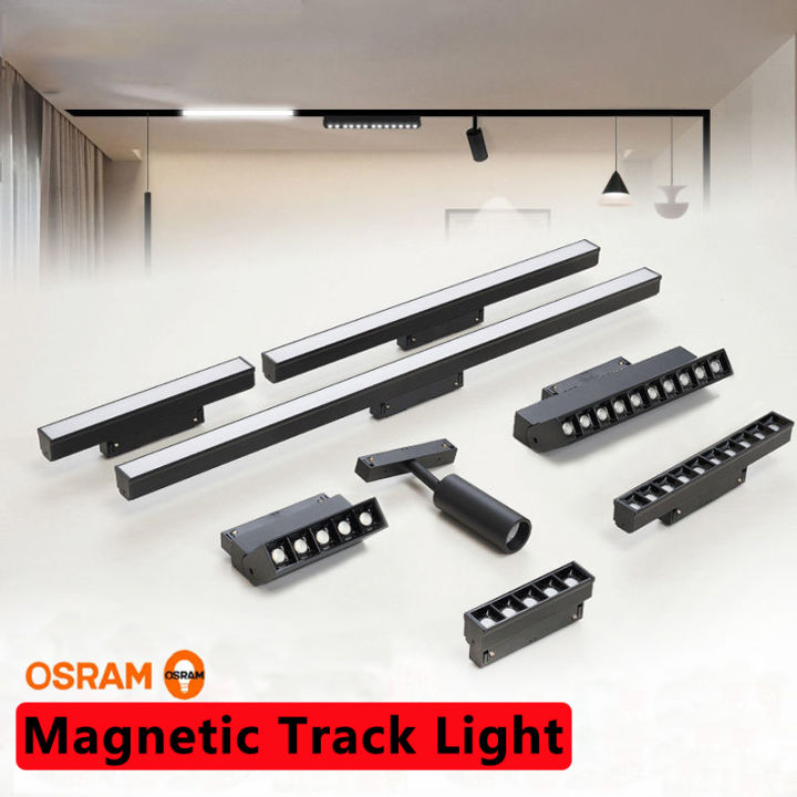 LED Magnetic Track Light Grille Light Folding Flood Lamp Modern Linear ...