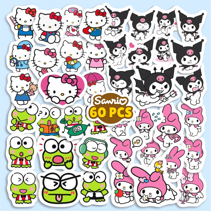 60pcs Stiker Sanrio Sticker Sanrio Stiker Kuromi Sticker Kuromi