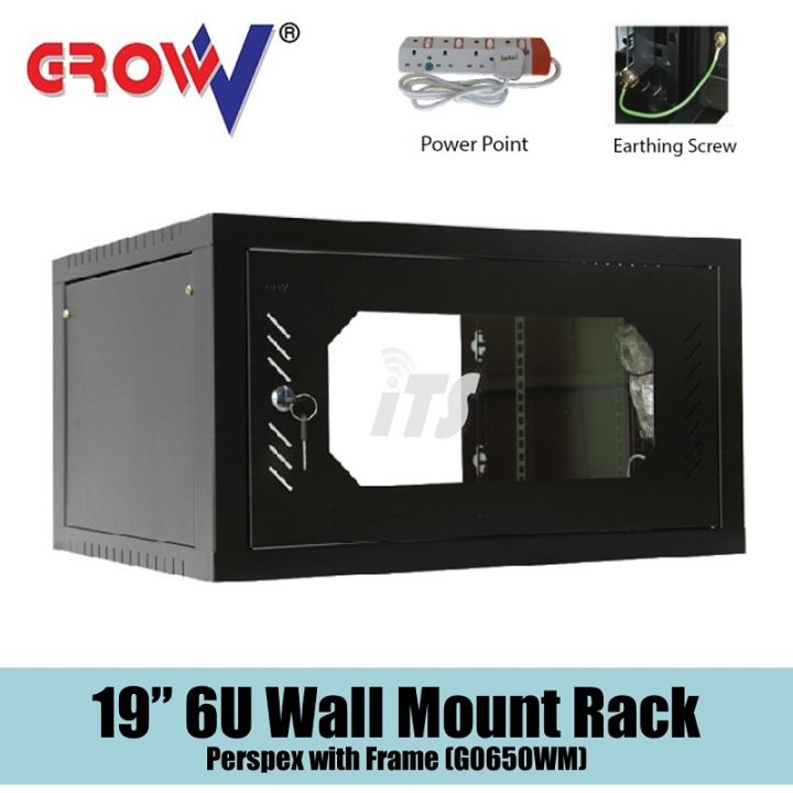 19" 6U Wall Mount Equipment Rack (Perforated / Perspex Door) | Lazada