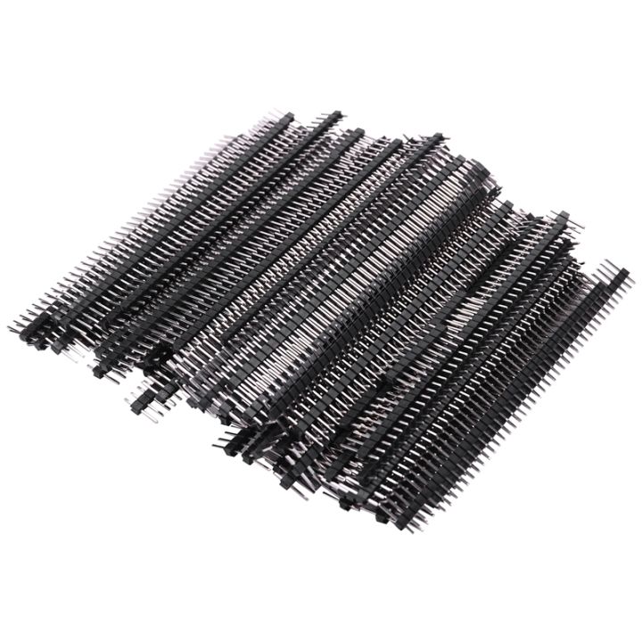 (MFPG) 100pcs Male Header Pins, Straight Single Row 40 Pin 0.1 Inch (2 ...