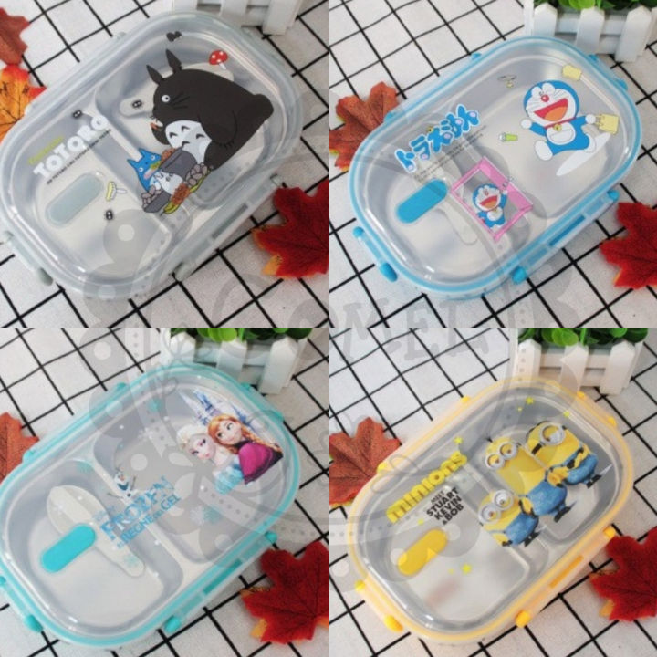 Comel Princess Elsa Anna Totoro Doraemon Kids Lunch Box 304 Stainless ...