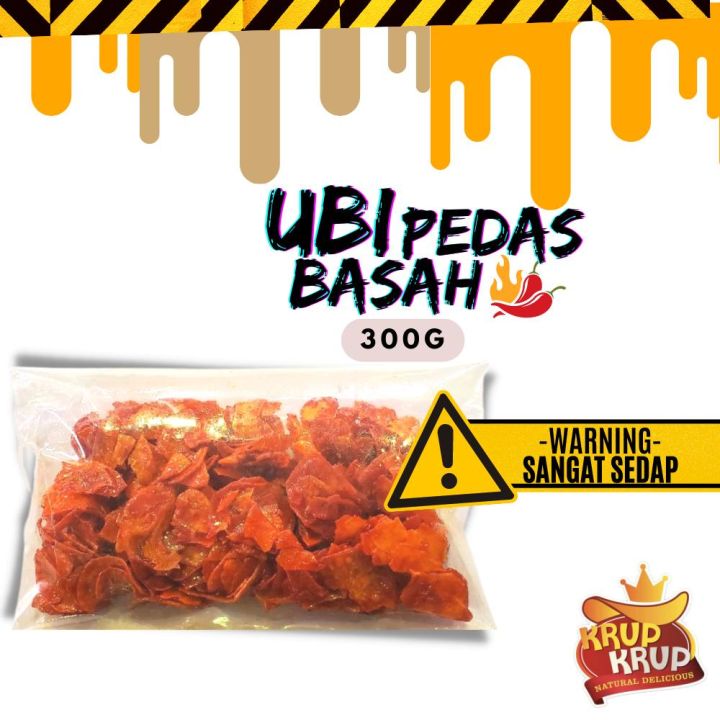 UBI PEDAS BASAH 300G - KRUP KRUP VIRAL KEROPOK KEREPEK krupkrup | Lazada