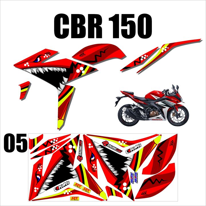 Sticker Stiker Striping Lis Variasi Motor Honda CBR 150 R Facelift ...