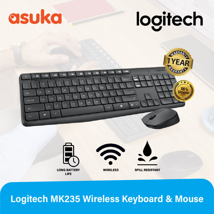 Logitech MK235 Wireless Keyboard & Mouse | Lazada