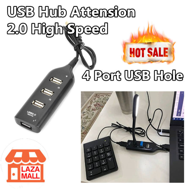 Extension 4 Port USB Hub 2.0 charger Splitter Adapter Cable usb ...
