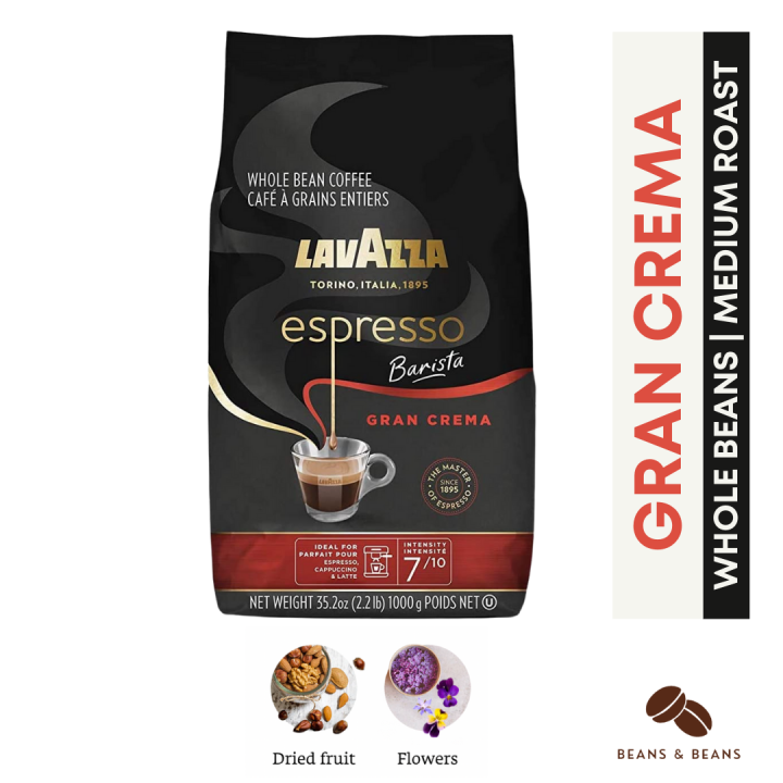 NEW! Lavazza Espresso Barista Gran Crema Whole Bean Medium Roast (1KG ...