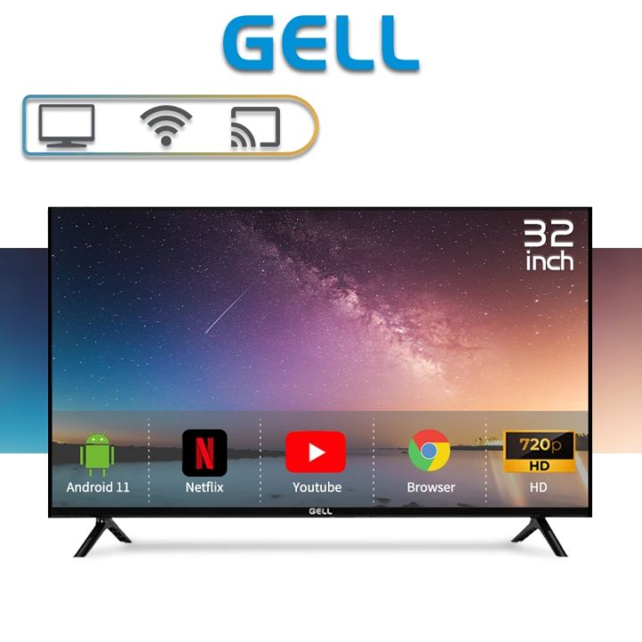 Gell Smart TV 32 Inch Flat Screen TV 32 Inches LED Television Netflix/Youtube Ready | Lazada PH