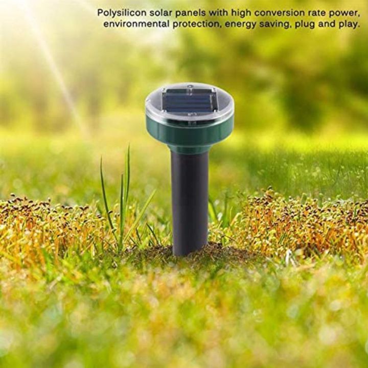 Solar Mole Repeller Solar Powered Ultrasonic Rat Mouse Buzz Snake ...