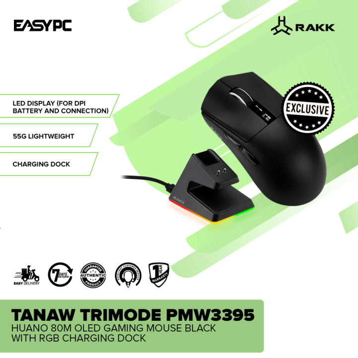 EasyPC | RAKK TANAW and Tanaw 4k Trimode PMW3395 Huano 80M OLED Gaming ...