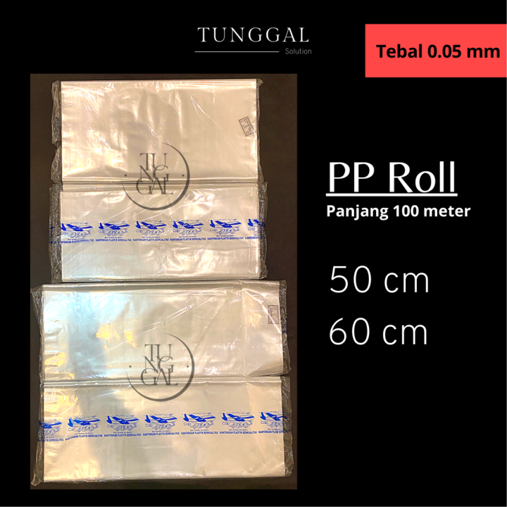 Plastik PP Roll Cap Jet - panjang 25-50 meter, tebal 0.05 mm. plastik ...