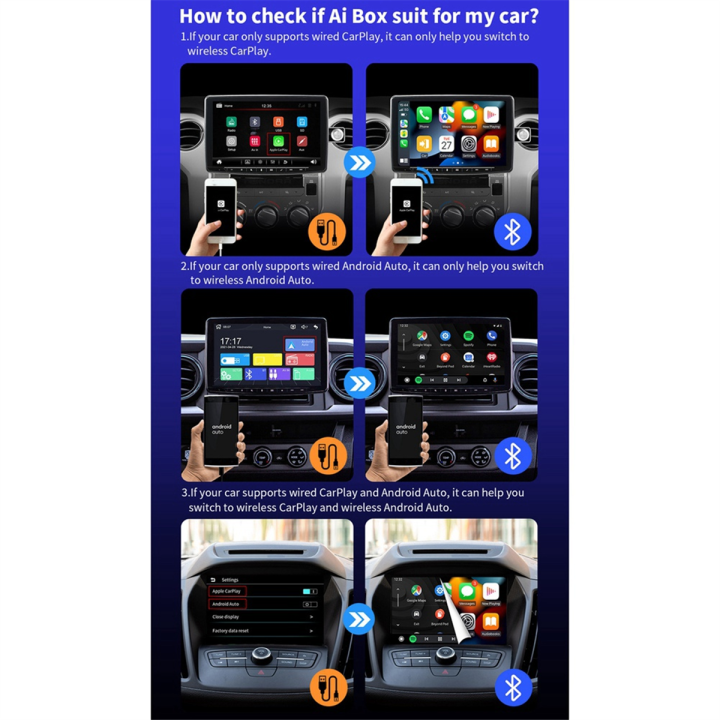 Car AI BOX 2-In-1 Wireless Android Auto Carplay Adapter Smart Car AI ...