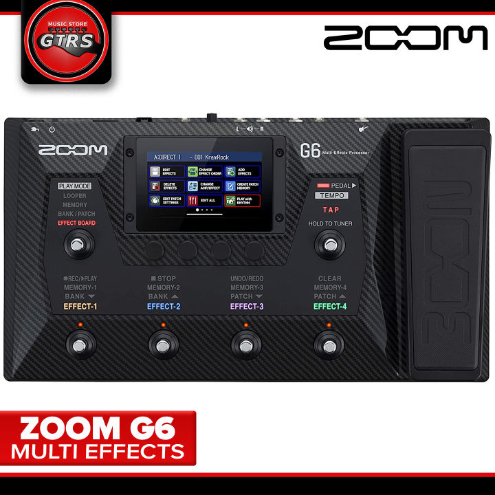 Zoom G6 Multi-Effects Guitar Processor with 4.3˝ color LCD touch-screen ...