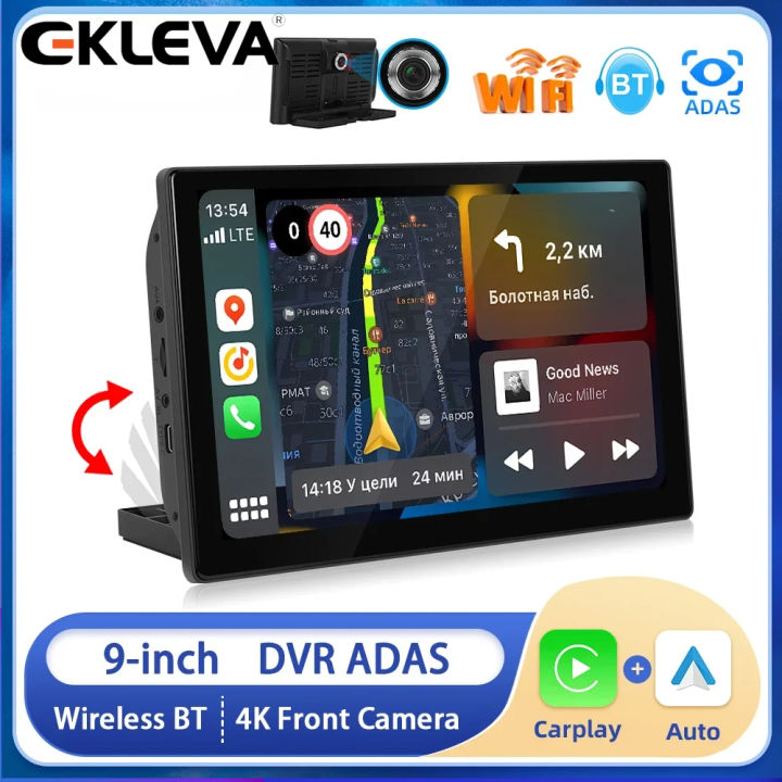 EKLEVA 9 inch Car DVR ADAS Dash Cam 4K Foward Camera Carplay DVR ...