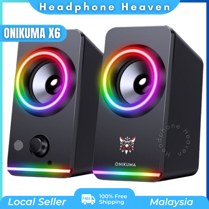 Onikuma X6 USB Speaker Laptop Desktop Stereo Mini Speaker With RGB LED ...