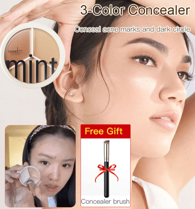 Triple Color Concealer Dark Eye Circles, Tear Trough, No Makeup Acne ...